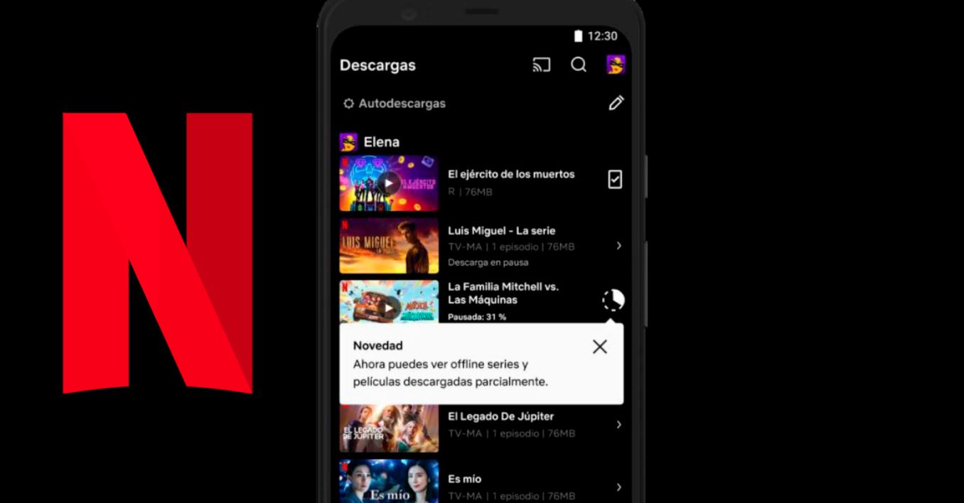 Netflix implementa la función de descarga parcial - PortalGeek