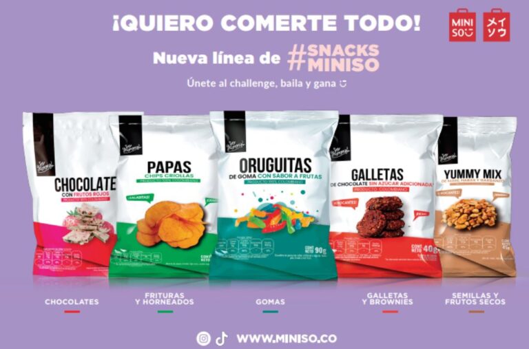 MINISO lanza su línea de snacks gracias a emprendimientos 100% ...